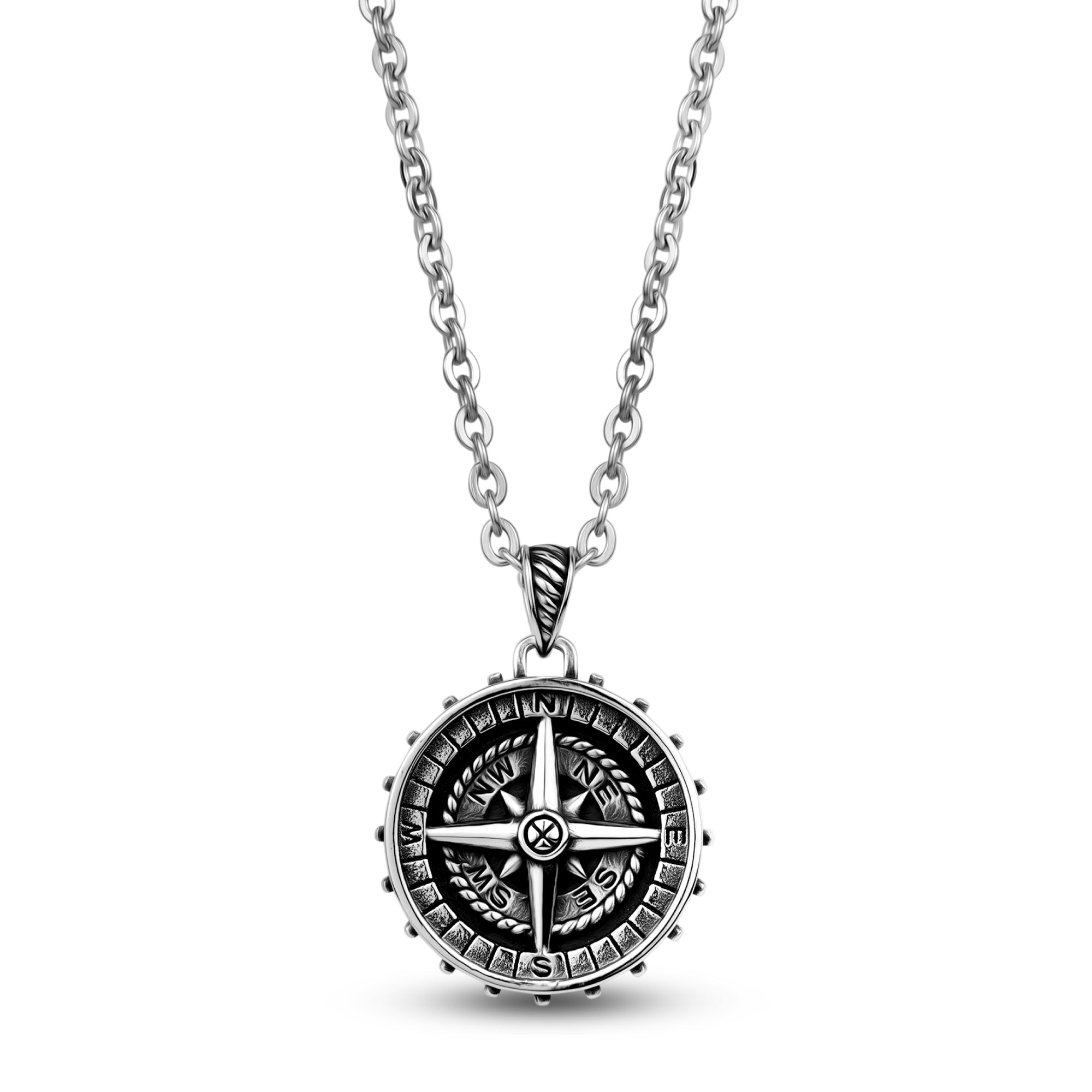 Mens compass pendant store